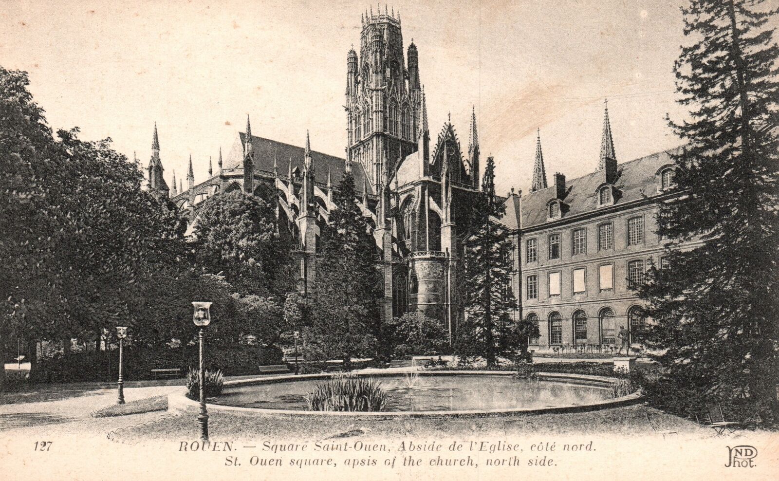 Vintage Postcard 1910's St. Ouen Square Apsis of Church North Side ...