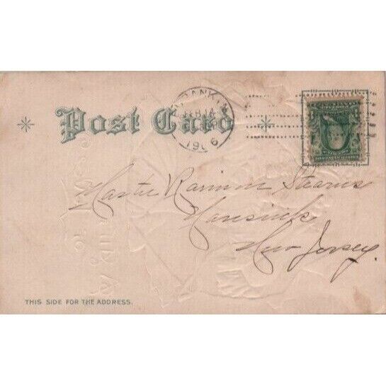 Valentine Victorian Era Postcard Posted 1906 Embossed A Gift Of Love ...