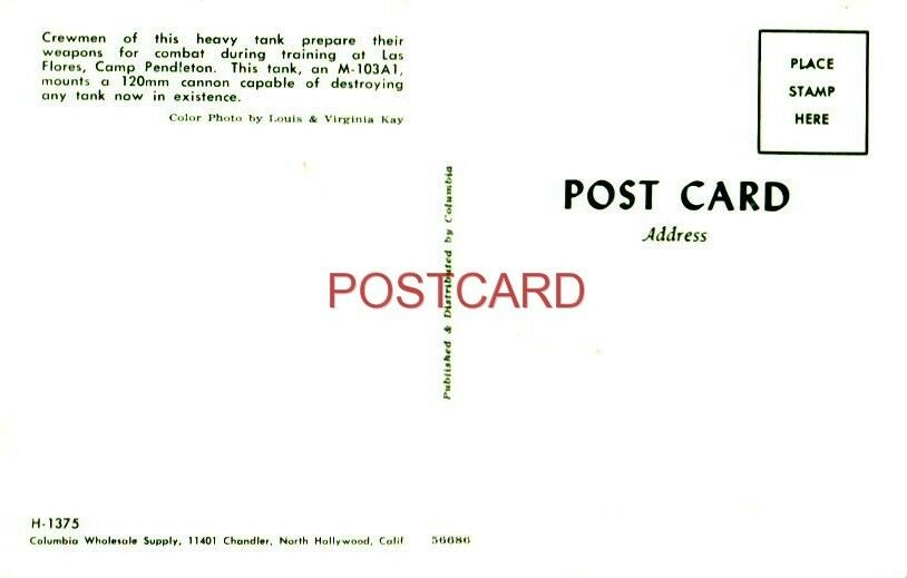 Crewmen of a M-103A1 Tank Prepare Weapons for Combat, Camp Pendleton ...