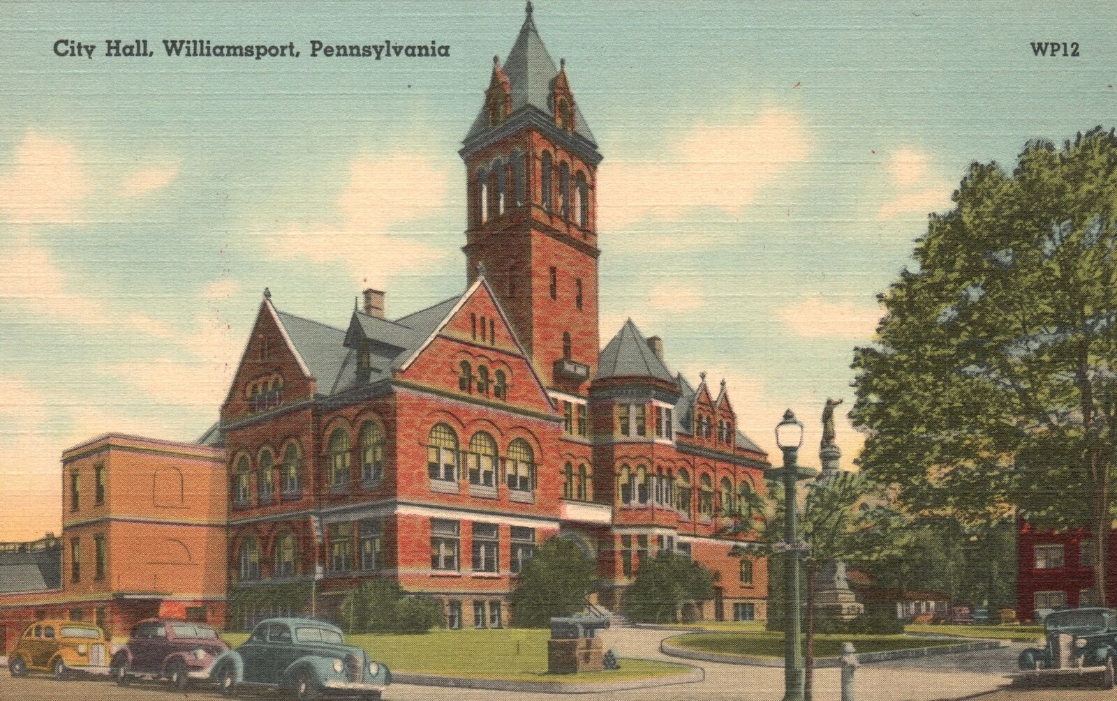 Vintage Postcard 1930's City Hall Building Williamsport Pennsylvania ...