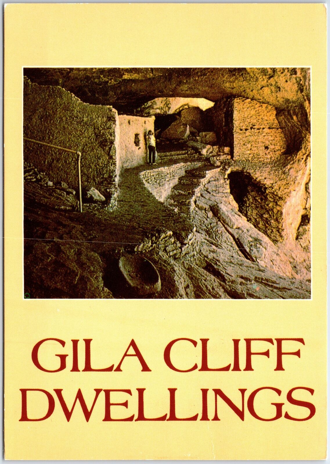 Vintage Postcard Continental Size Gila Cliff Dwellings at Silver City ...
