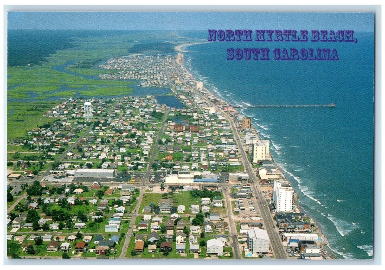Aerial View Of North Myrtle Beach South Carolina SC Unposted Vintage ...