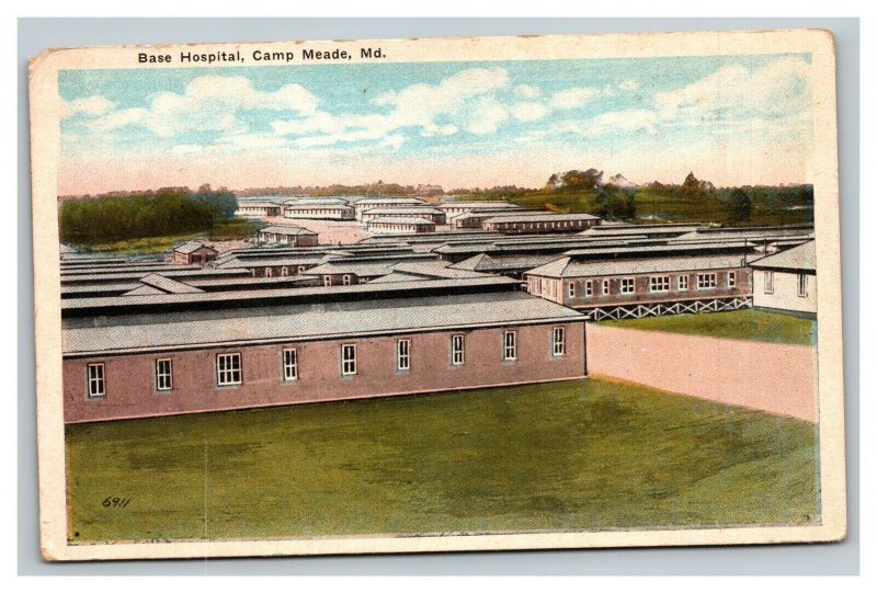 Vintage 1920's Military Postcard Army Base Hospital Camp Meade Maryland ...