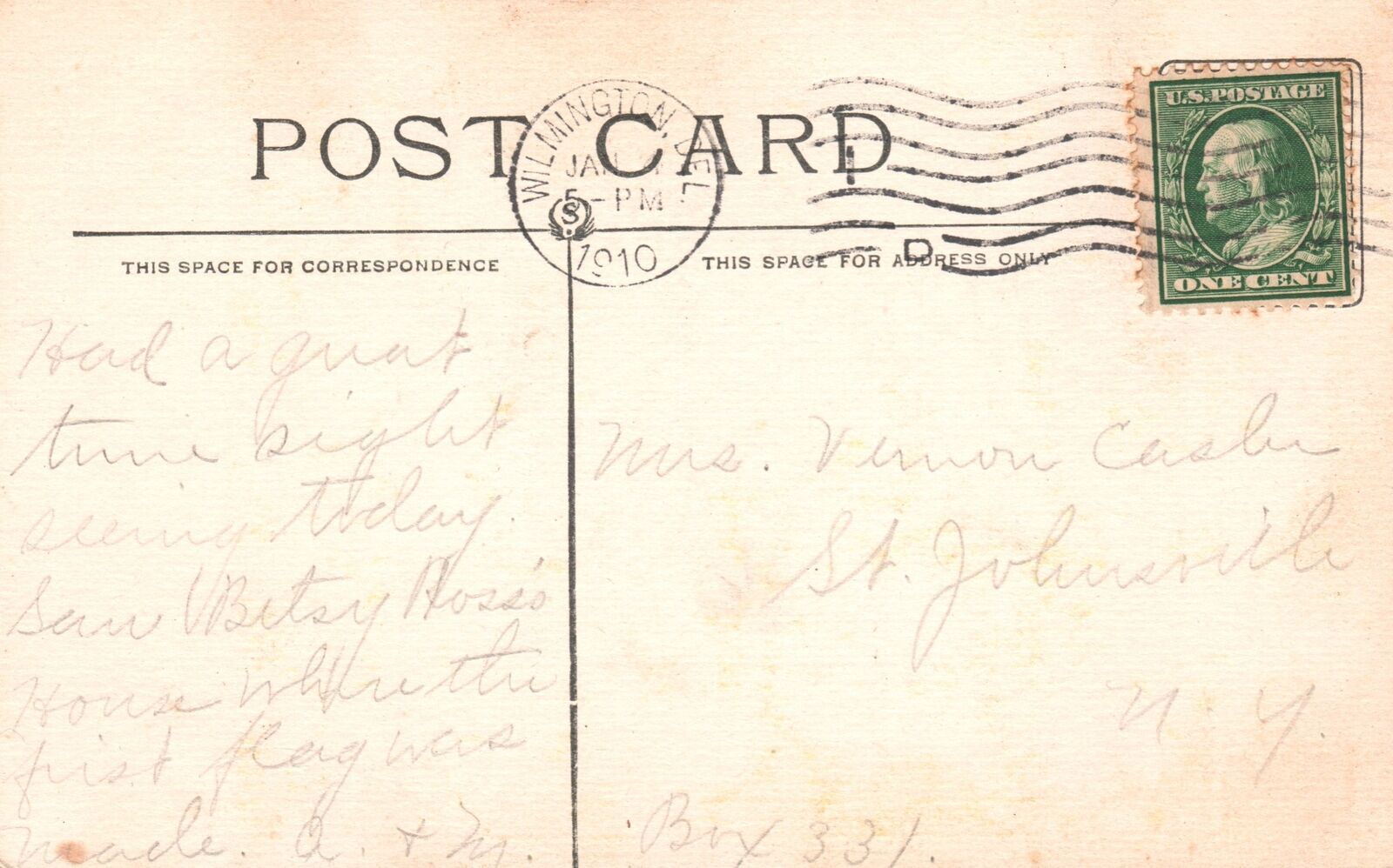 Vintage Postcard 1910's Rear View of Independence Hall Philadelphia ...