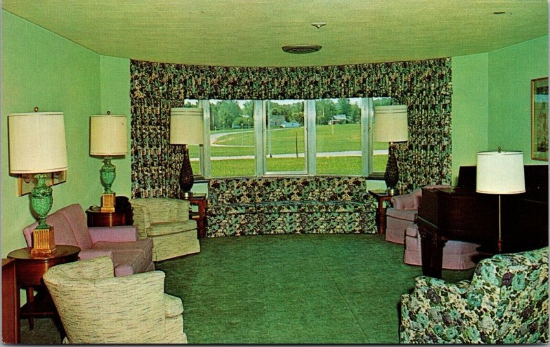 Postcard Wesley Manor, The Pengilly Solarium in Frankfort, Indiana~2752 ...