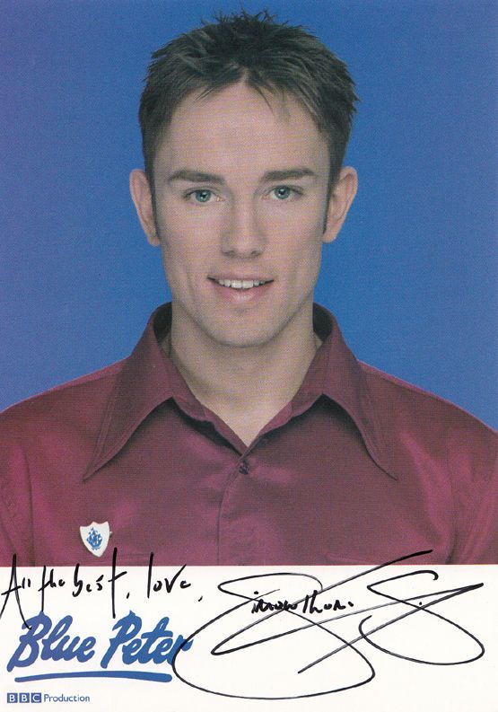 Simon Thomas Blue Peter Hand Signed Cast Card Photo | Topics ...