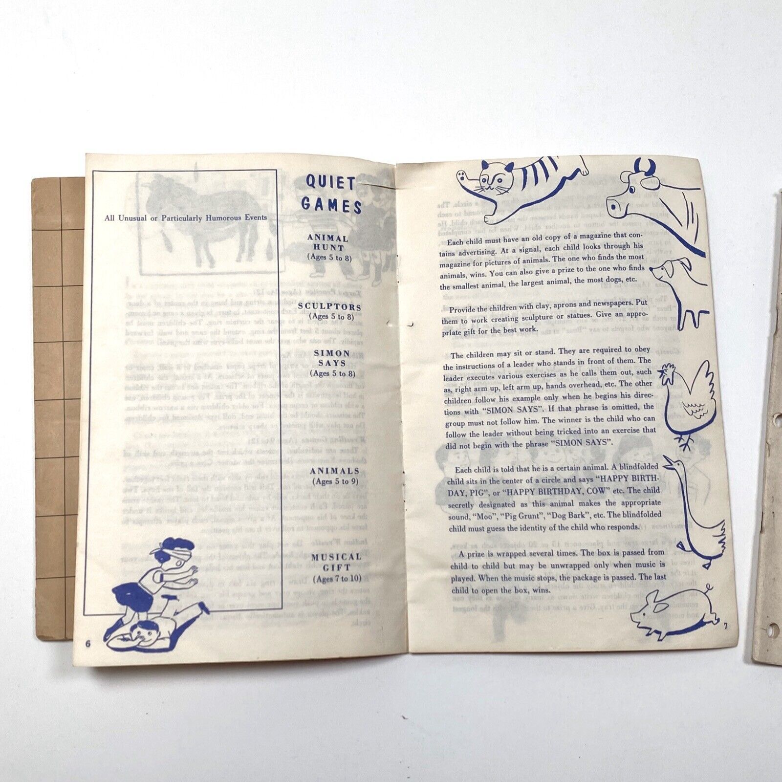 3 Vintage Booklets • Party Games and Projects For Kids | Ephemera ...