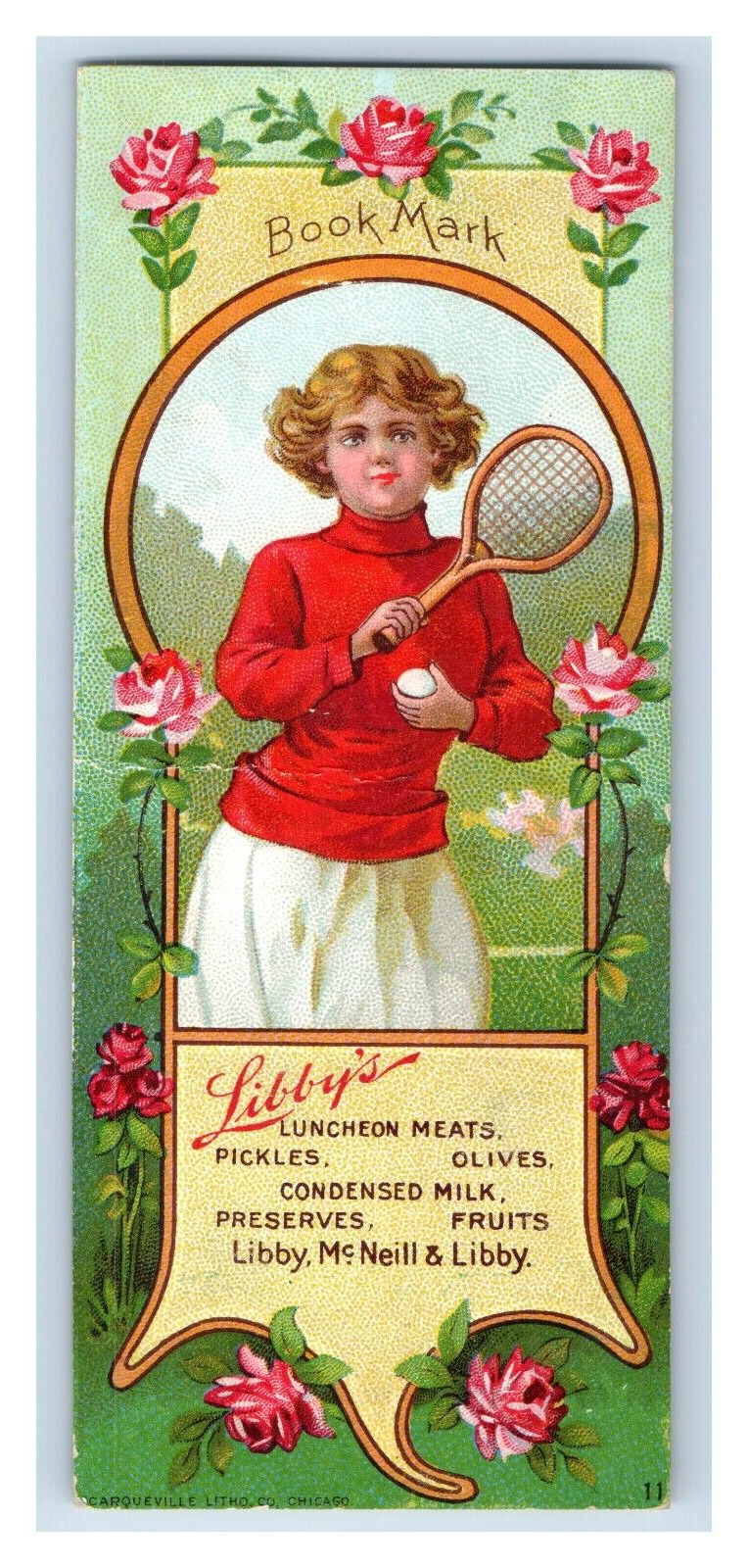 Libby McNeil & Libby Bookmark Libby's Luncheon Meats Lady Playing ...