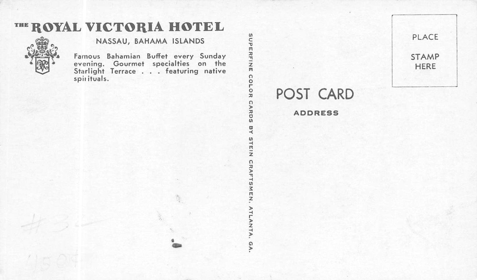 Nassau Bahamas 1950s Postcard Royal Victoria Hotel Buffet Bahama ...