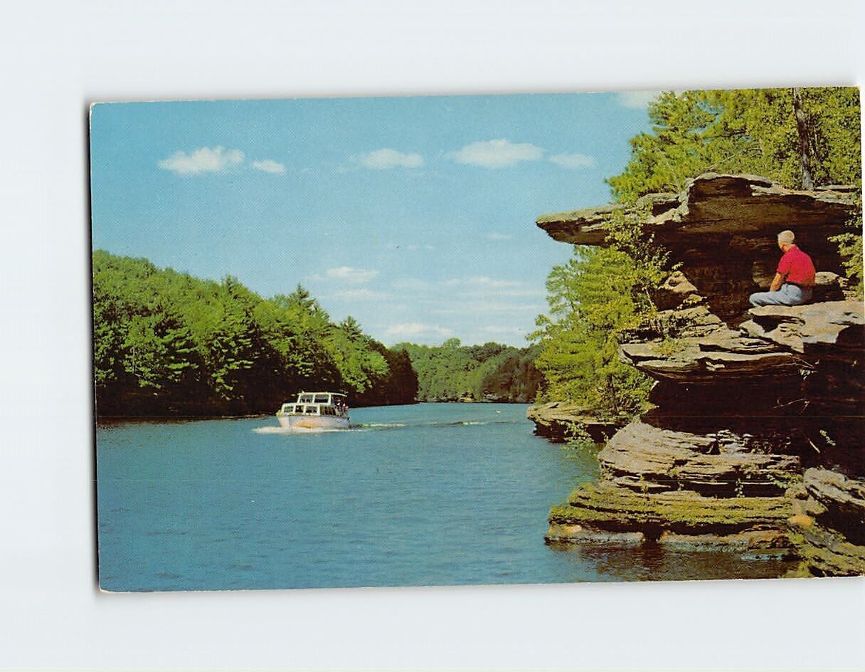 Postcard Scene In The Upper Dells, Wisconsin Dells, Wisconsin | United ...