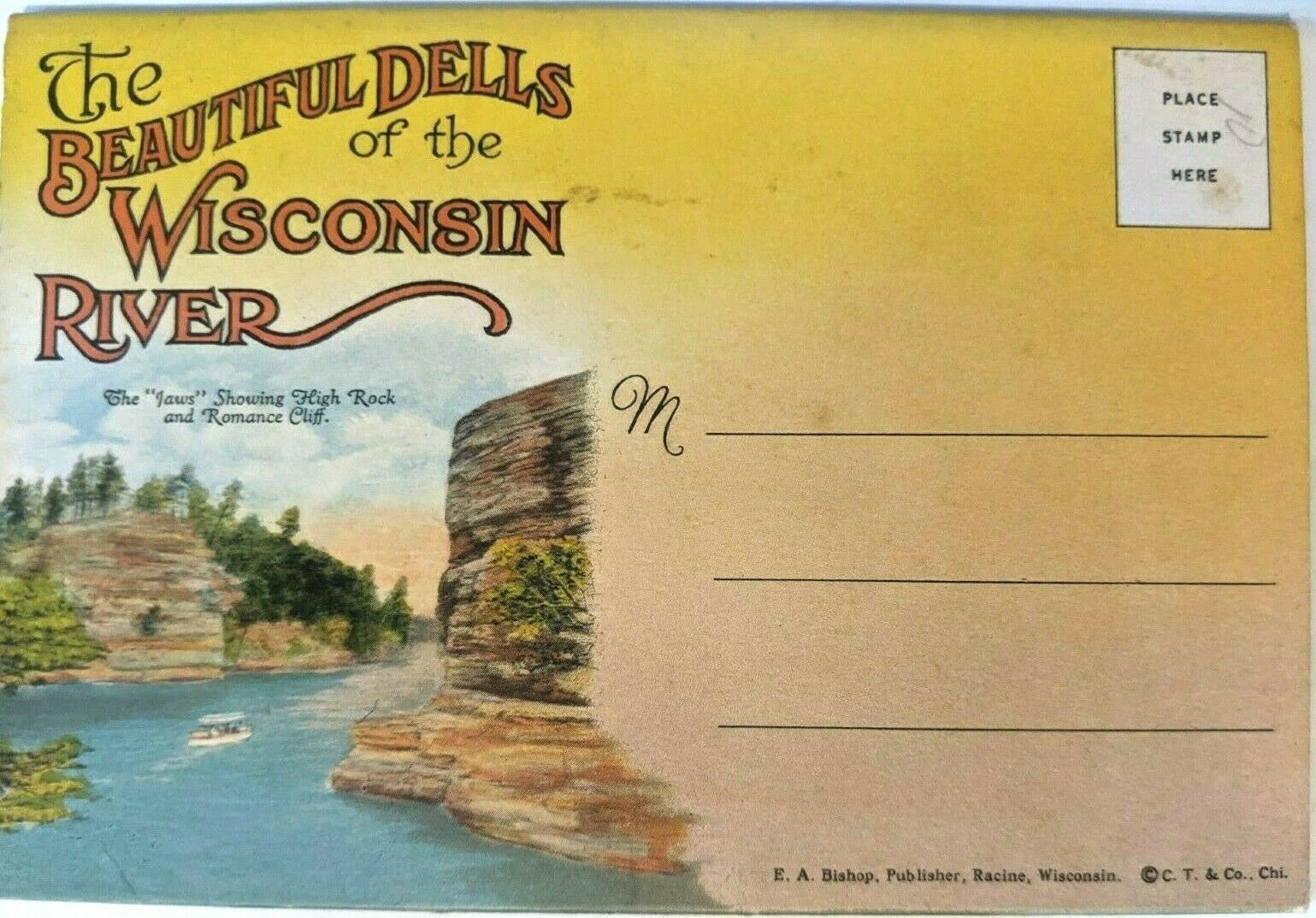 Vintage 1940s Wisconsin Dells Tourist Advertisement Foldout Postcards ...