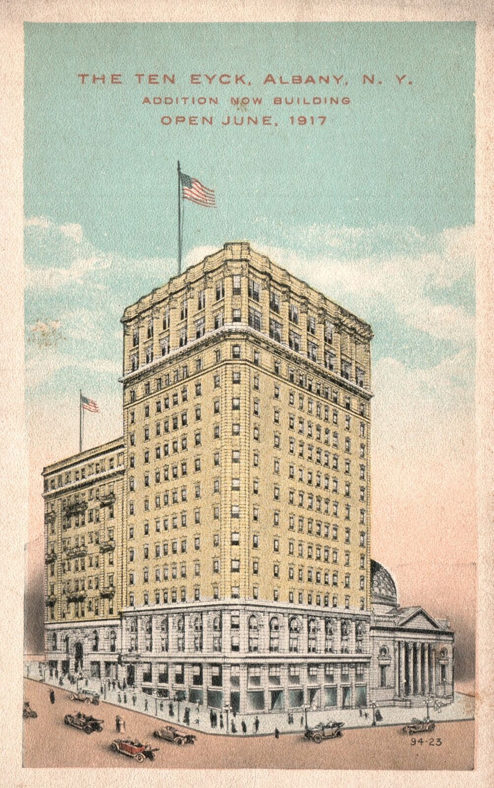 Vintage Postcard The Ten Eyck Additional Building Albany New York ...