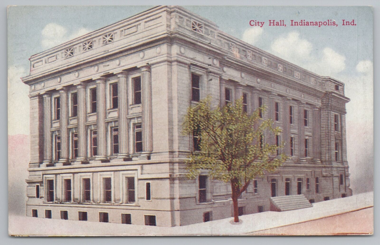 Indianapolis Indiana~City Hall Corner View~Vintage Postcard | Asia ...