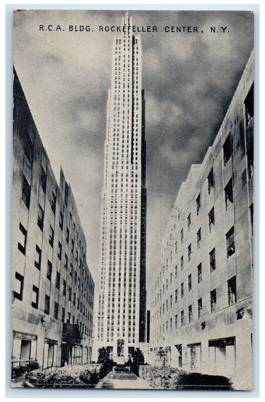 1935 RCA Building Exterior View Rockefeller Center New York NY Vintage ...