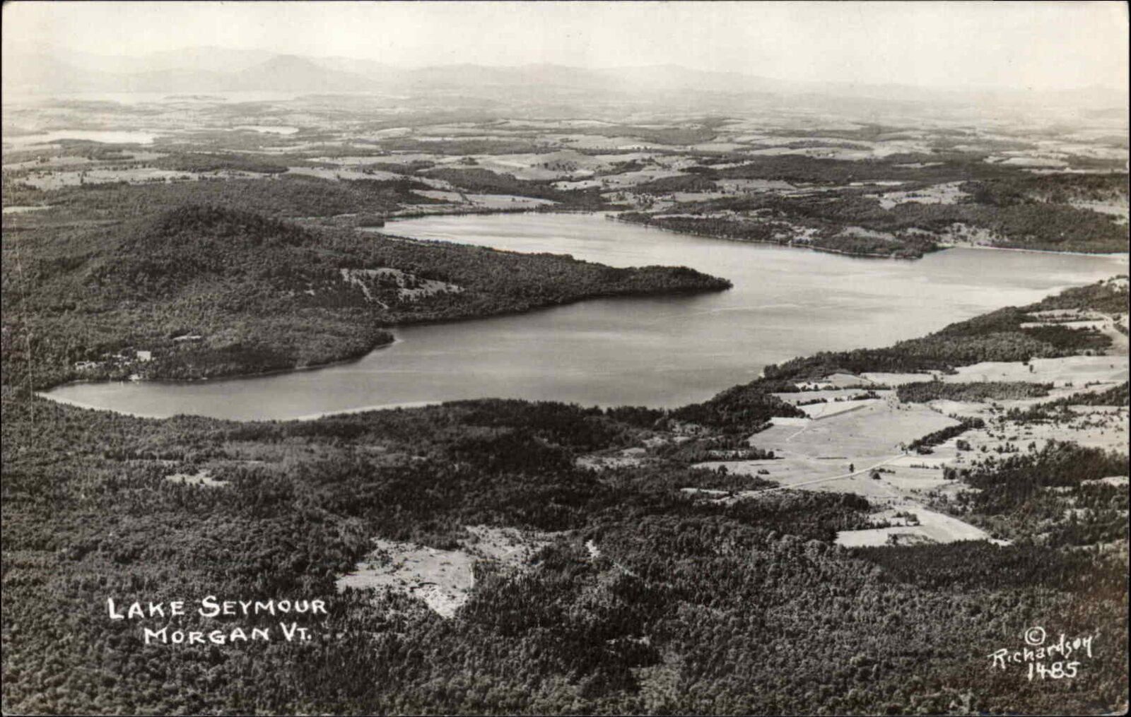 Morgan Vermont VT Lake Seymour Birdseye View c1950s-60s RPPC Real Photo ...