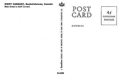 SWIFT CURRENT Main Street Scene '50s Cars Saskatchewan c1960s Vintage ...