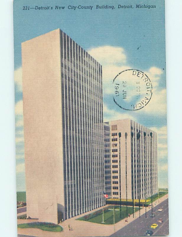 Linen BUILDING SCENE Detroit Michigan MI H6478 | United States ...