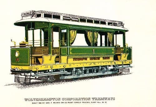 Wolverhampton Ettingshall Road Antique Bus Transport Tram Old View ...