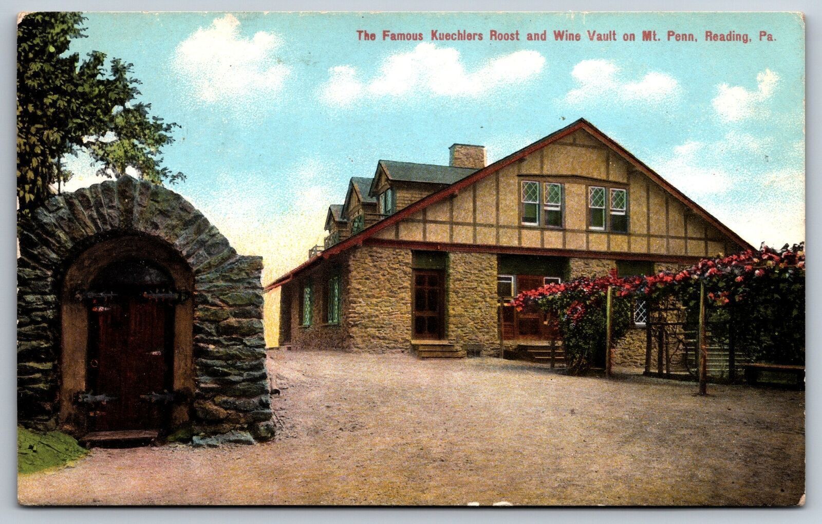 Vintage Postcard Kuechler Roost & Wine Vault on Mt. Penn Reading ...