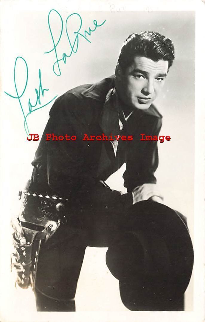 Western Motion Picture Cowboy Star Lash LaRue, RPPC, Autographed, 1951 ...