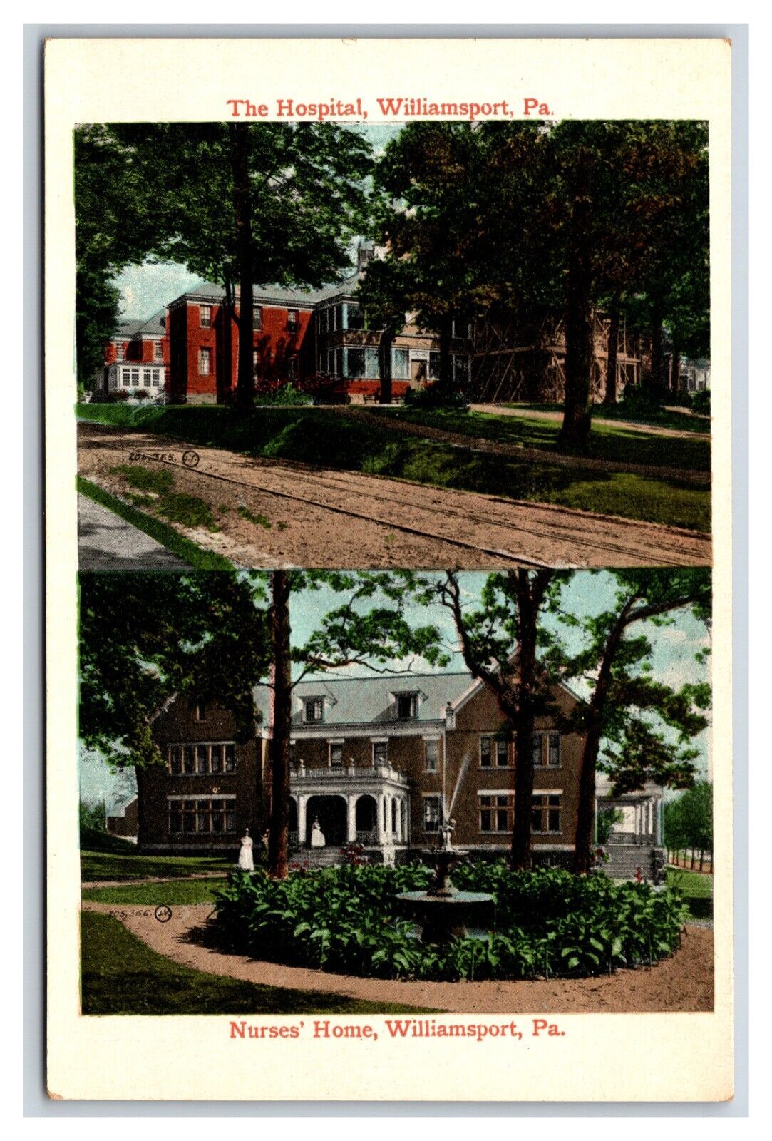 Hospital and Nurses' Home Williamsport Pennsylvania PA UNP DB Postcard ...