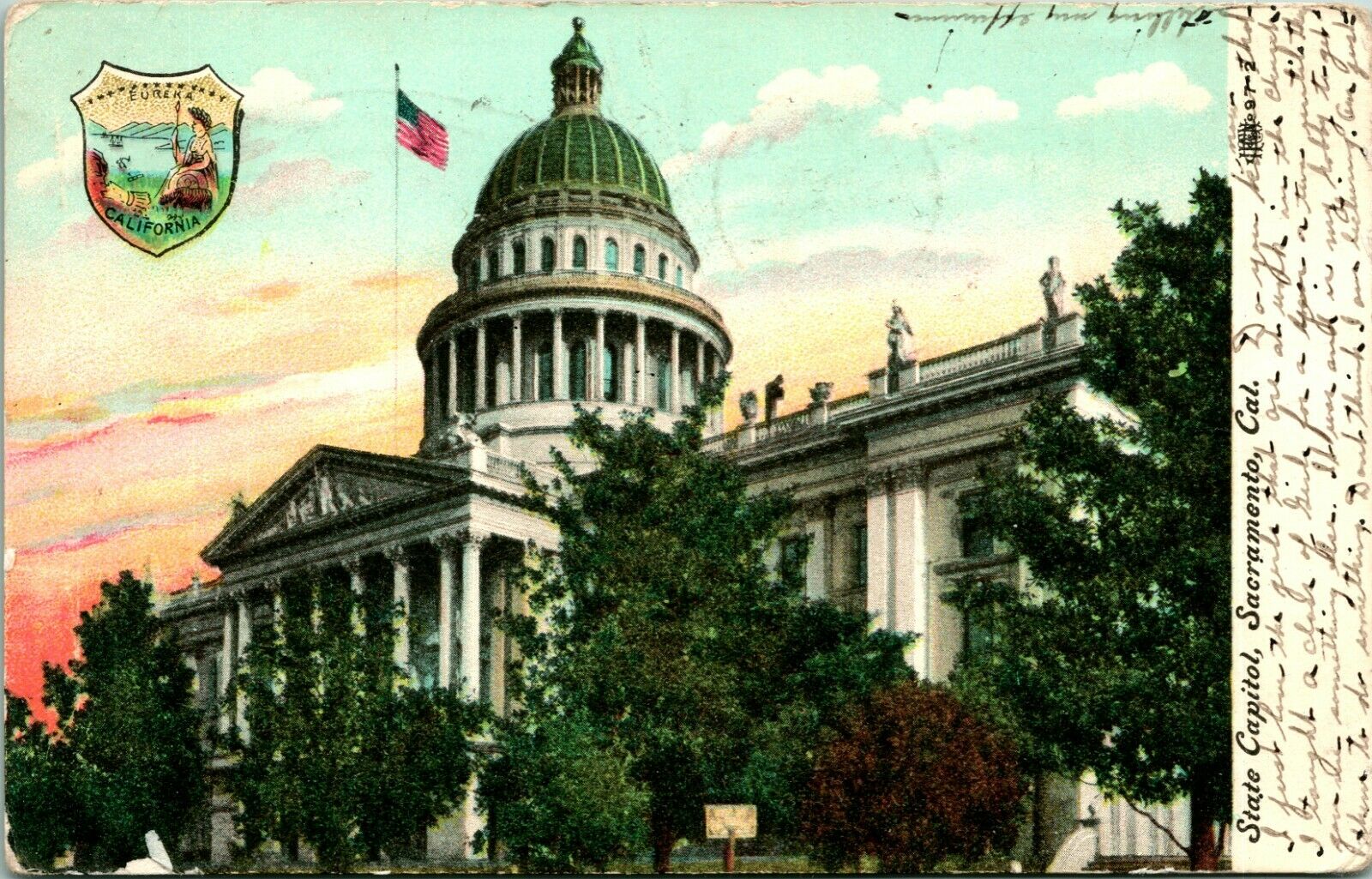 Vtg Postcard 1908 Sacramento California State Capitol | United States ...