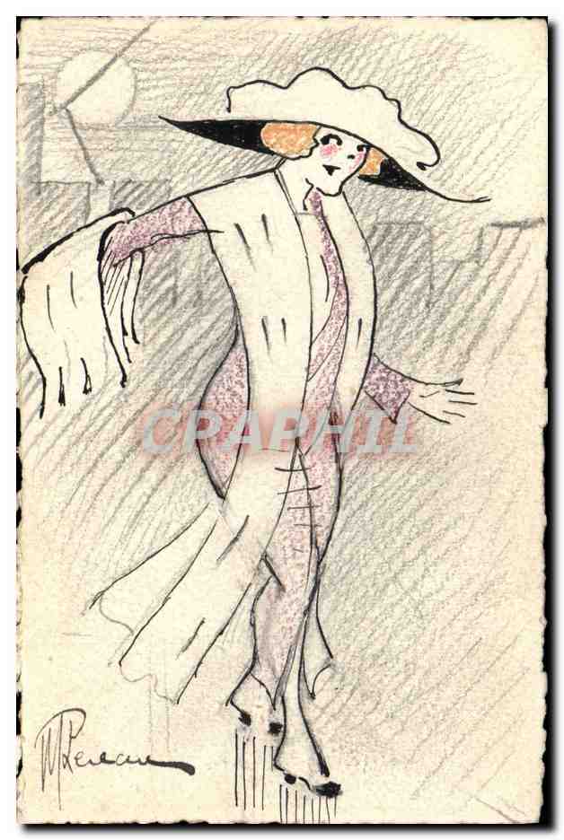 Old Postcard Fancy (drawing hand) Woman | Topics - Fancy Cards - Other ...