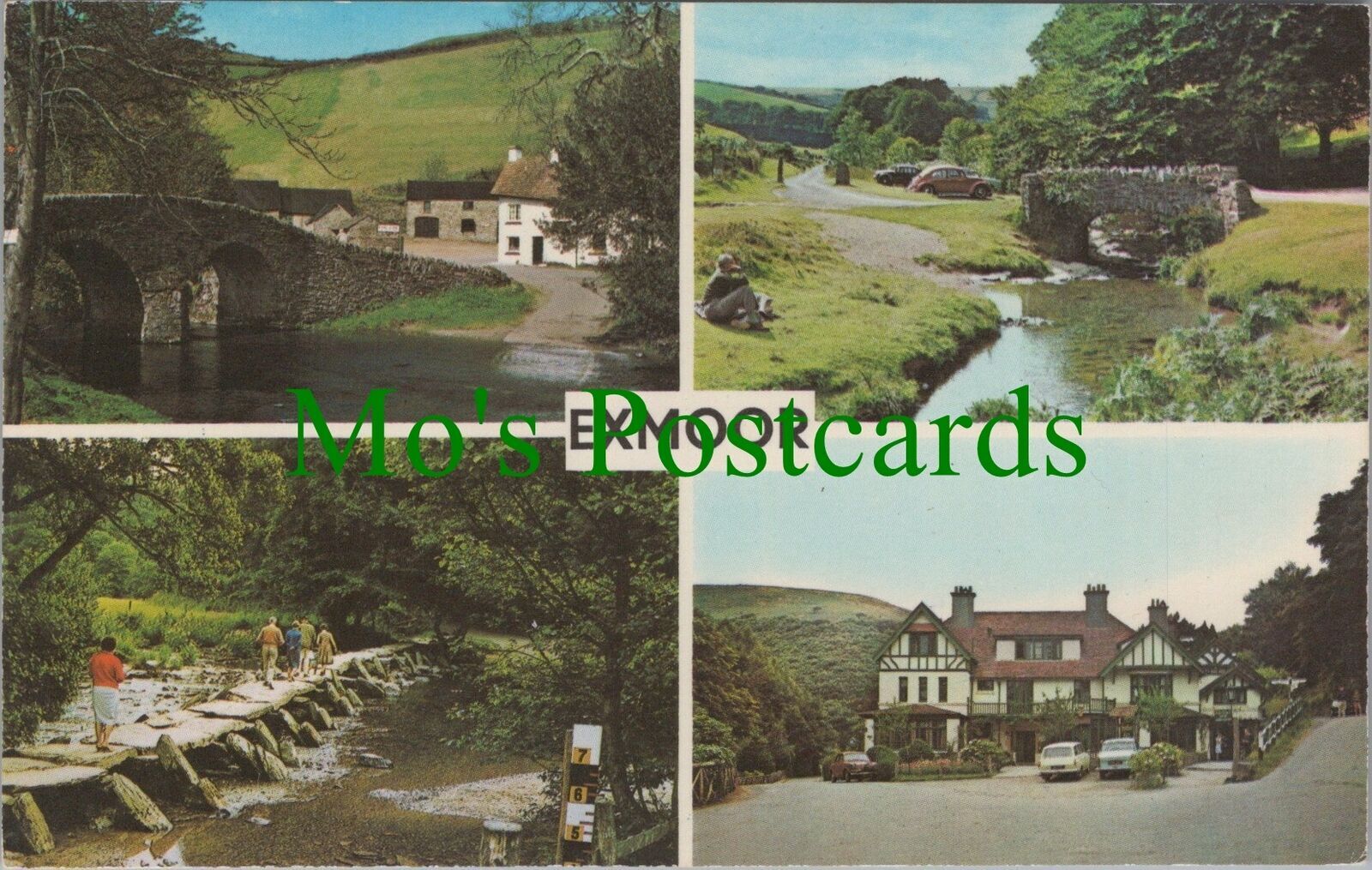 Devon Postcard -Views of Exmoor,Tarr Steps, Robber's Bridge, Oare ...