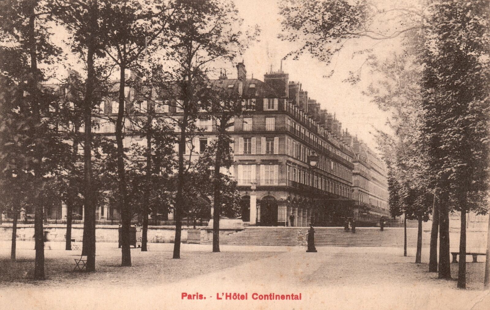 Vintage Postcard 1937 L'Hotel Continental Historic Luxury Hotel Paris ...