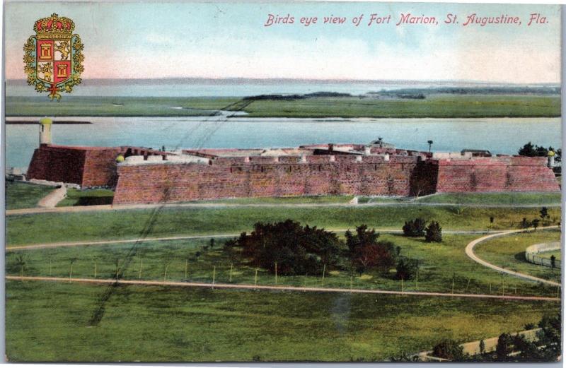 St. Augustine, Birds eye view of Fort Marion, Florida | United States ...