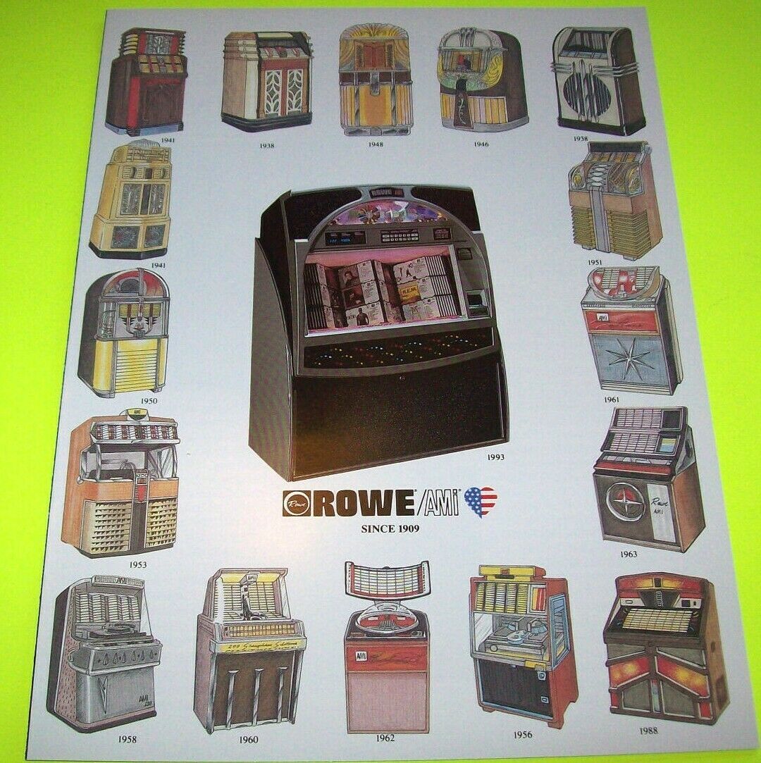 Rowe AMI Original 1993 Jukebox Sales Flyer 16 Models + LaserStar ...