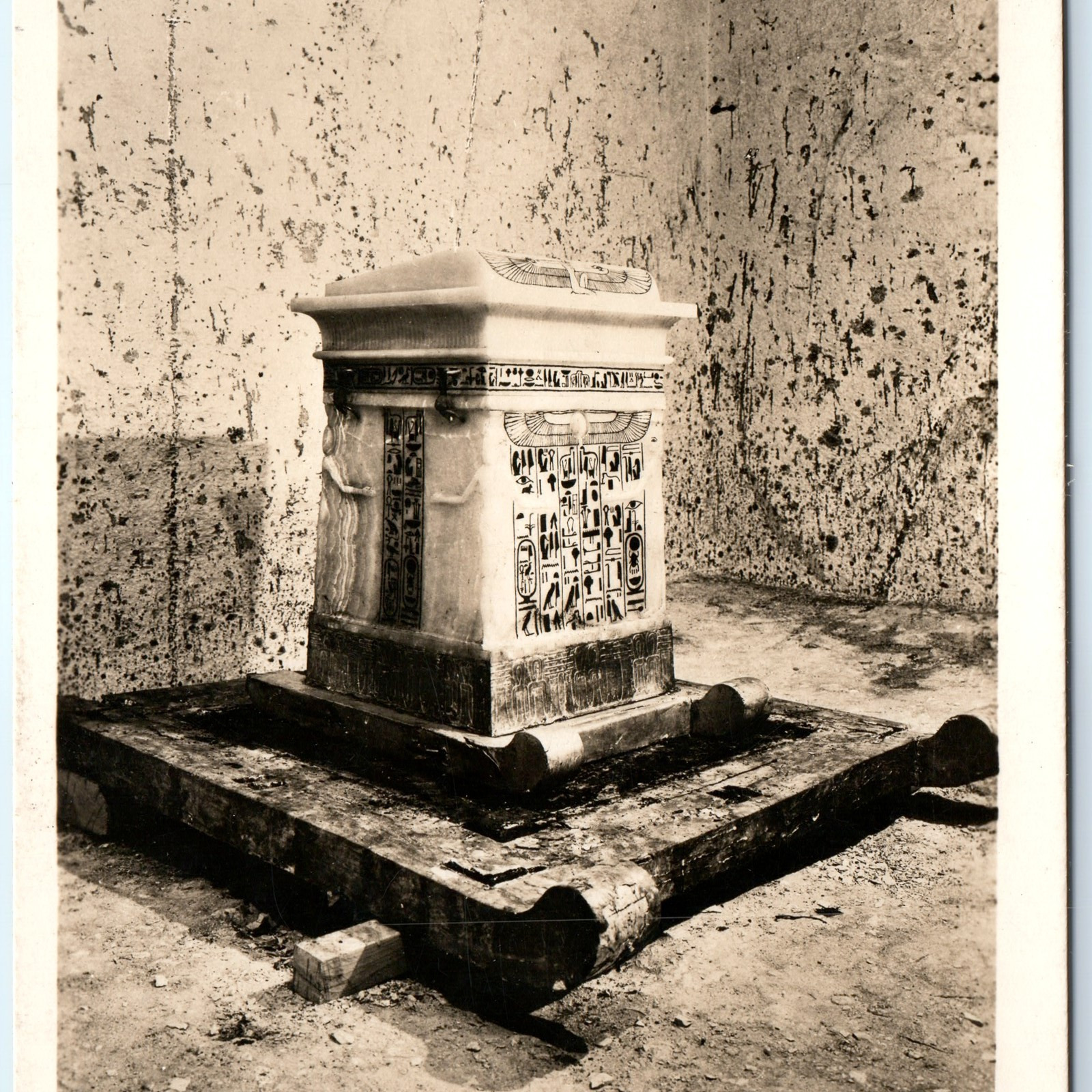 c1920s Egyptian Canopic Chest Postcard Tutankhamun Alabaster ...