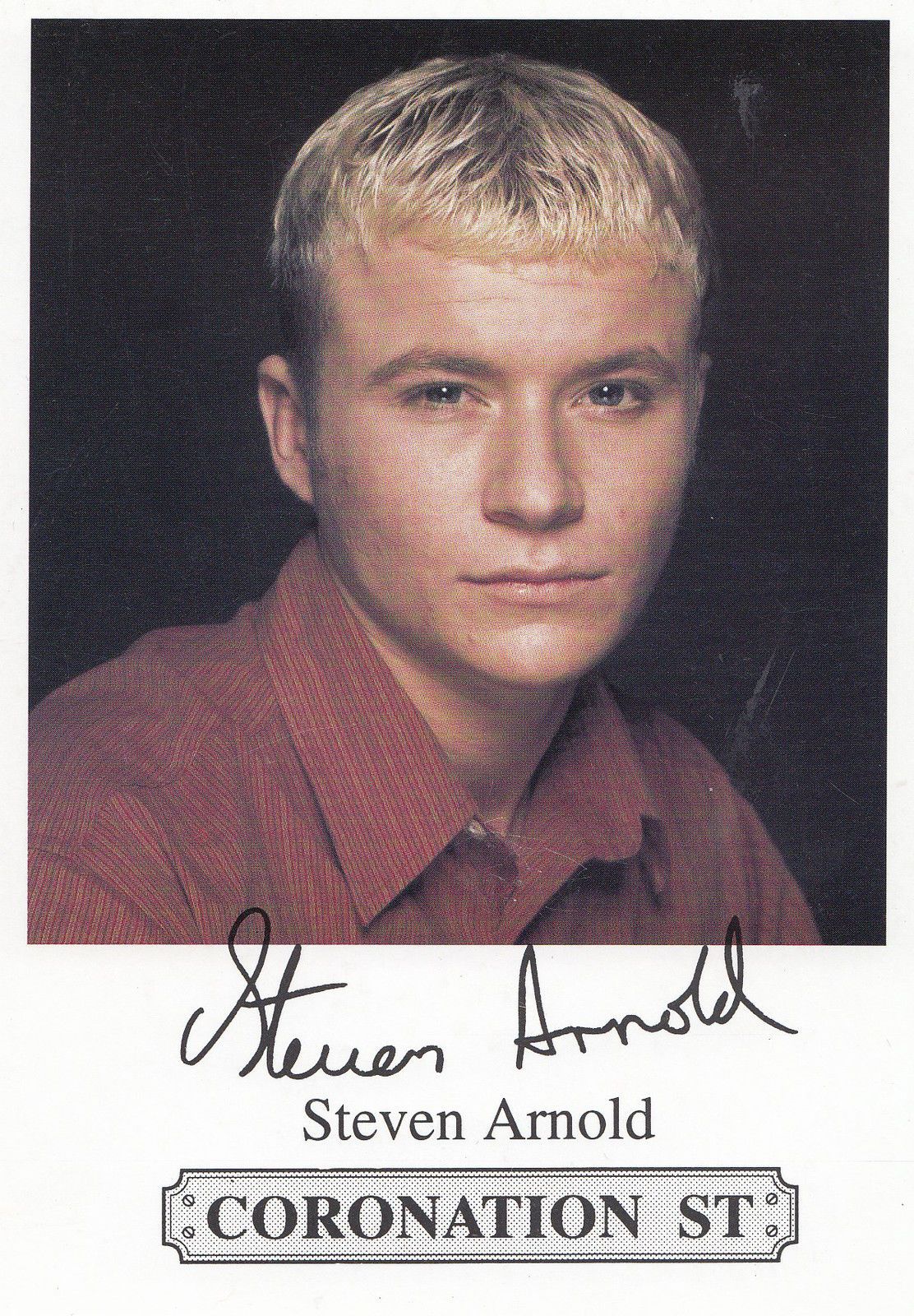 Steven Arnold Coronation Street Actor Printed Signed Rare Cast Card ...