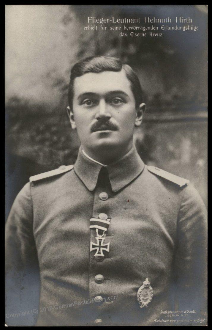 Germany WWI Aviator Pilot Leutnant Helmuth Hirth Sanke RPPC 79962 ...