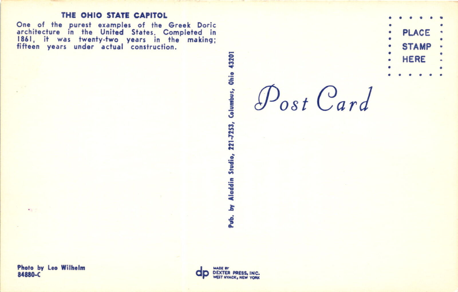 Ohio State Capitol Greek Doric architecture United States Columbus Ohio ...