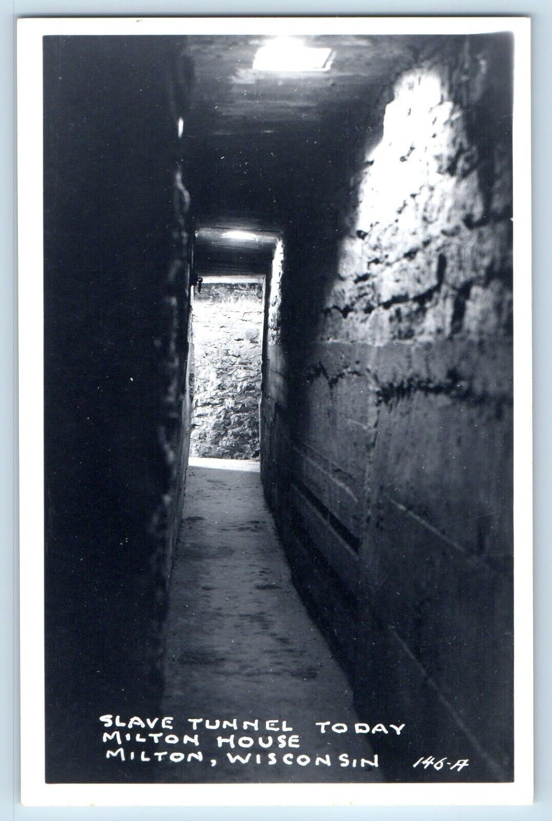 Milton Wisconsin WI Postcard RPPC Photo Slave Tunnel Milton House c1950 ...