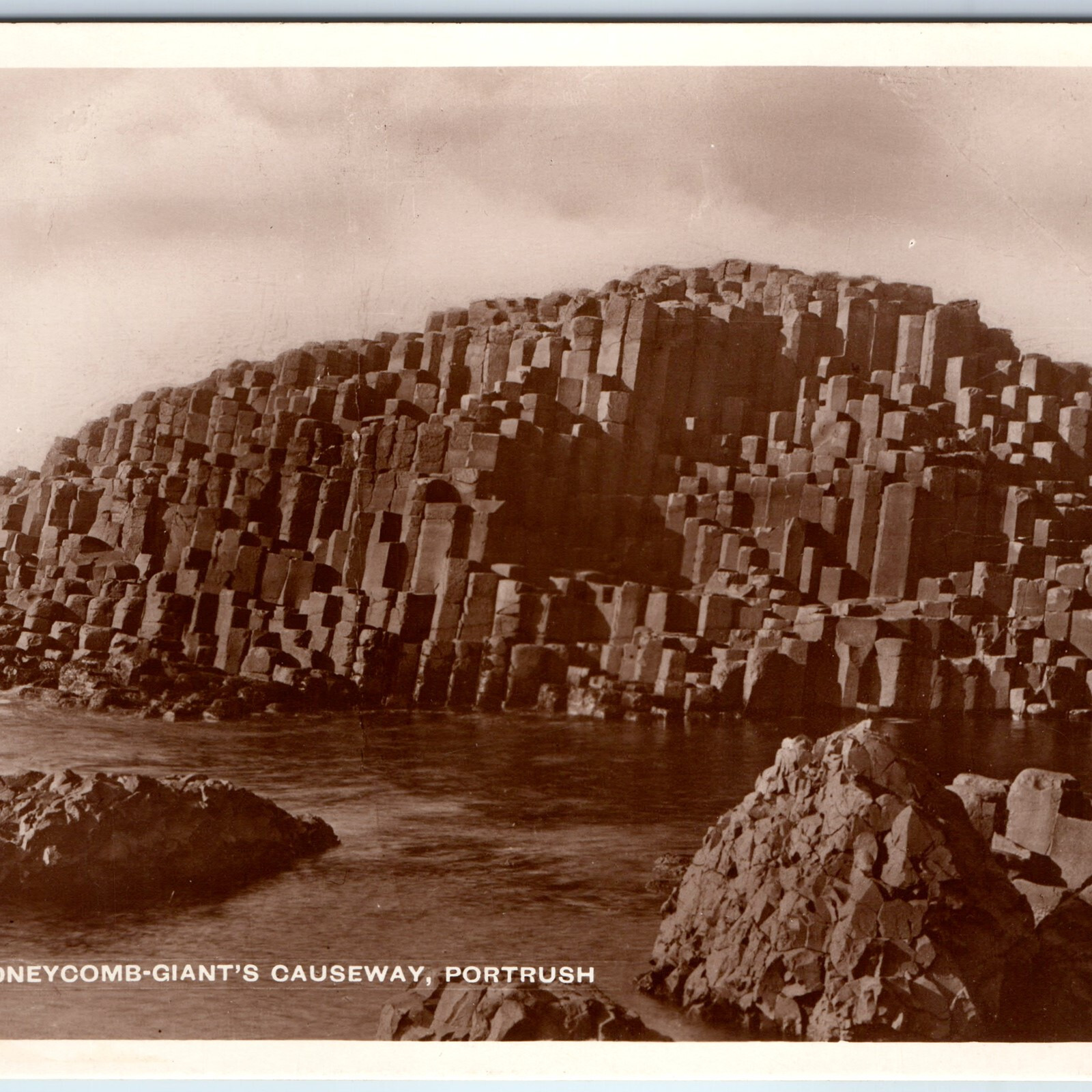 c1920s Portrush, Ireland RPPC Giants Causeway Honeycomb Basalt Rock ...