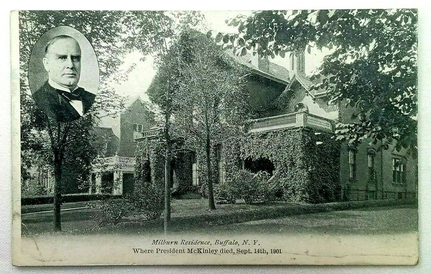 Vintage Postcard 1900s Where President McKinley Died Milburn Buffalo NY ...