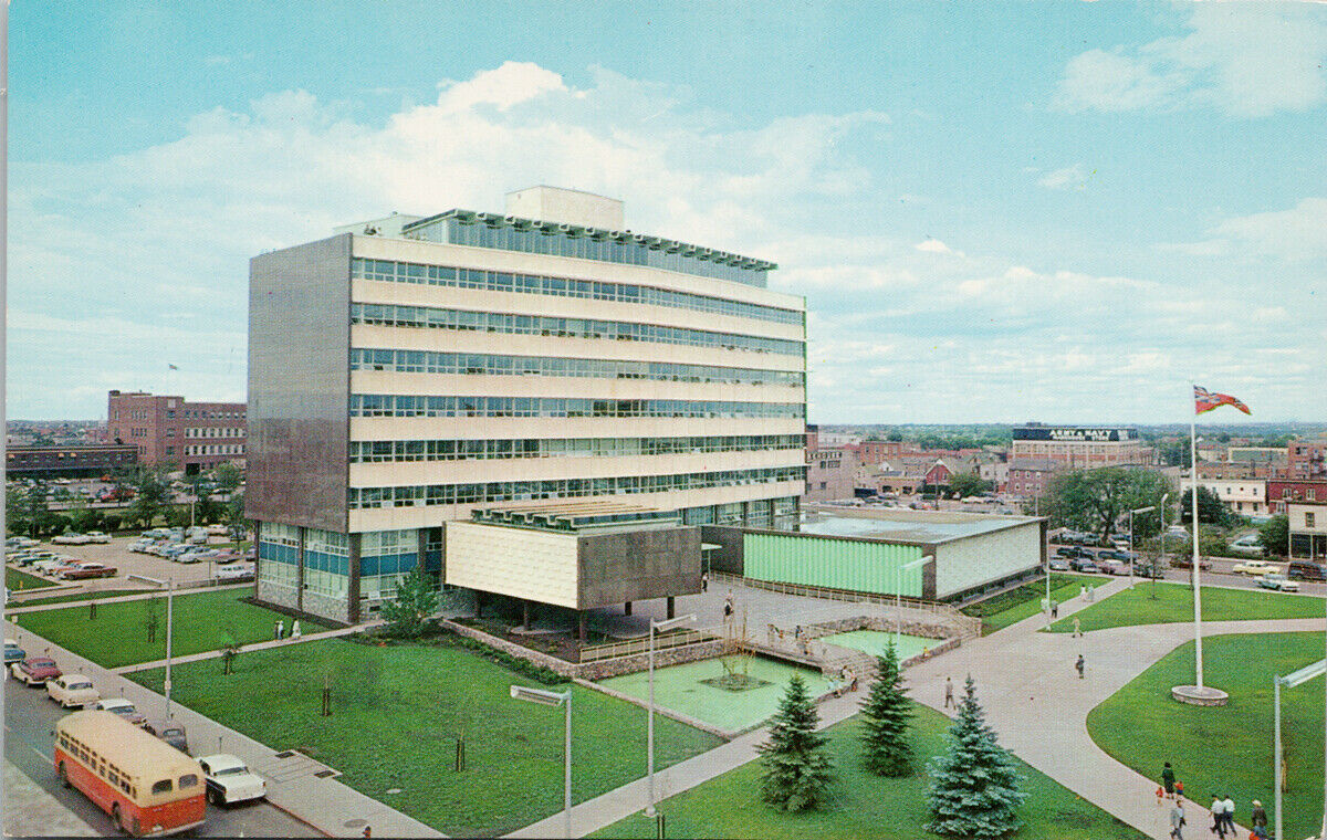 Edmonton Alberta The New City Hall Birdseye Unused Vintage Postcard E99 ...