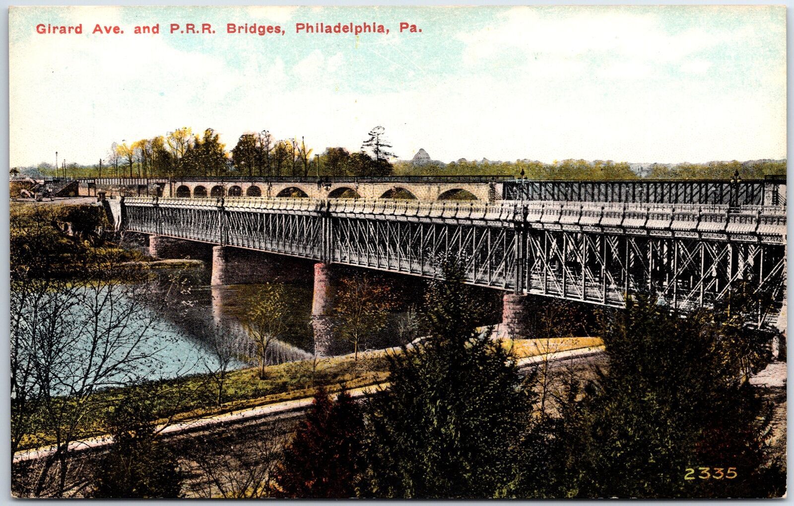 Vintage Postcard the Pennsylvania Railroad Bridges at Philadelphia ...