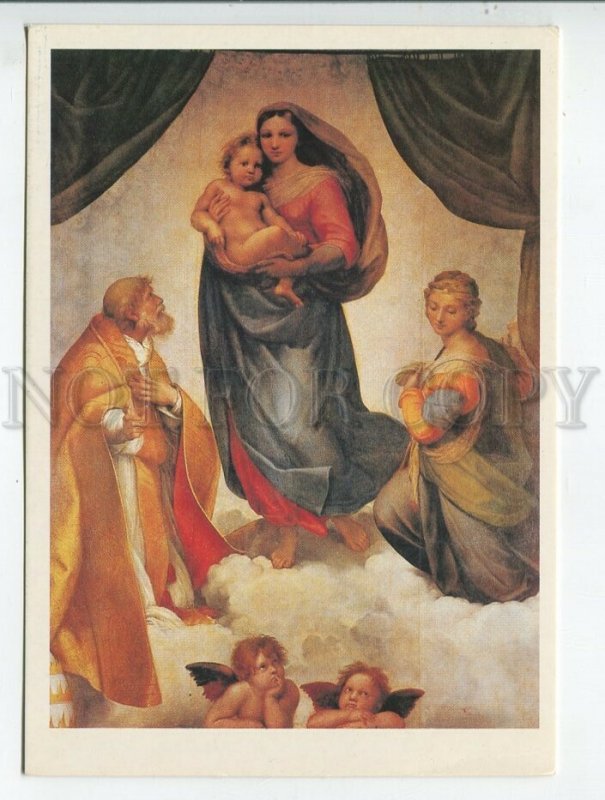 455395 USSR 1989 year painting Dresden Gallery Raphael Santi Sistine ...