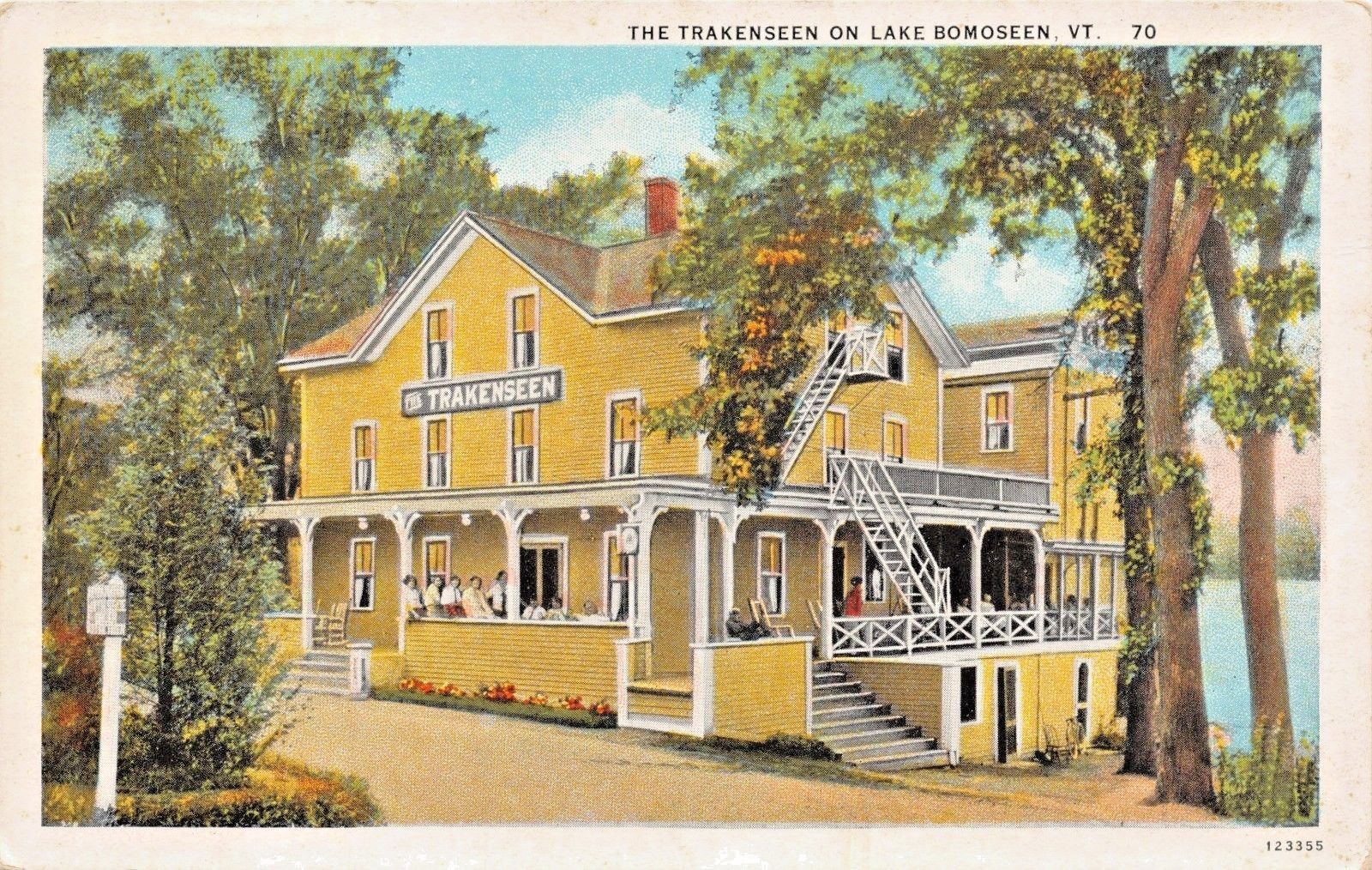 Lake Bomoseen Vermont~The Trakenseen~Waterfront C W Hughes Publ ...