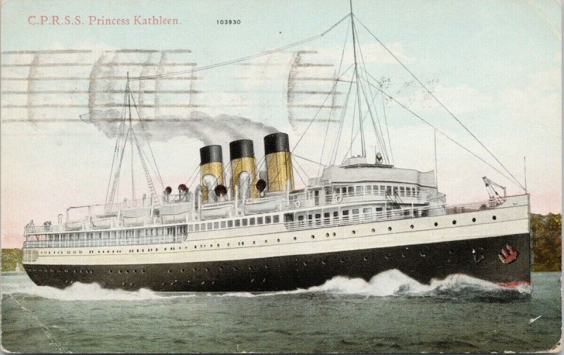 SS 'Princess Kathleen' CPR Ship Steamship c1927 Postcard F68 | Other ...