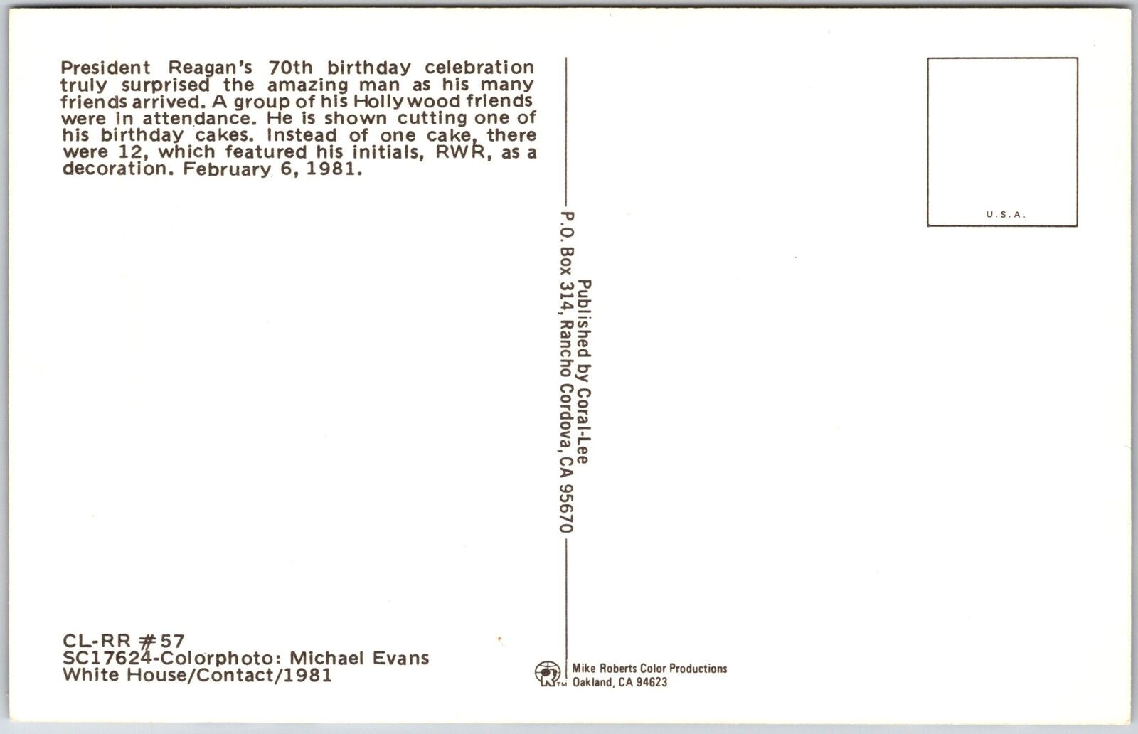 President Reagan's 70th Birthday Celebration Cutting One Of His Cakes ...