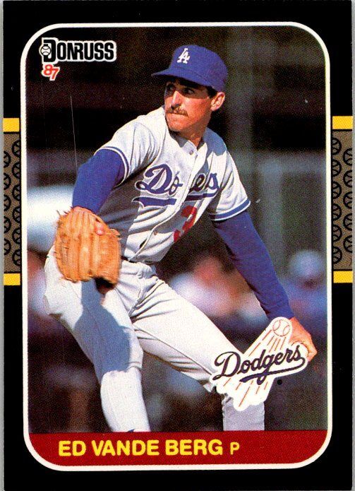 1986 Donruss Baseball Card Ed Vande Berg Los Angeles Dodgers sk12317 ...