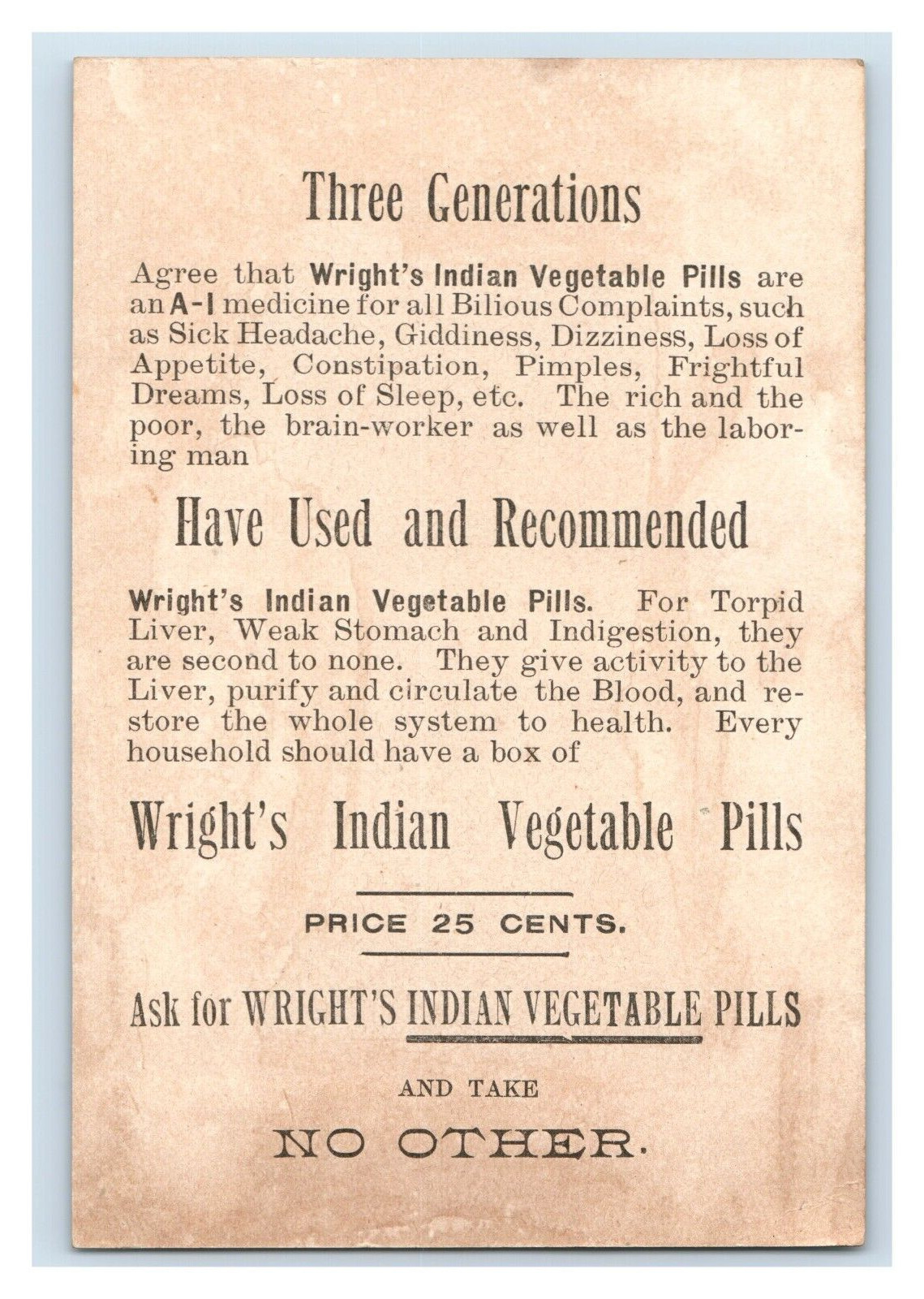 1880s Wright's Indian Vegetable Pills Quack Medicine Children Beach Lot ...