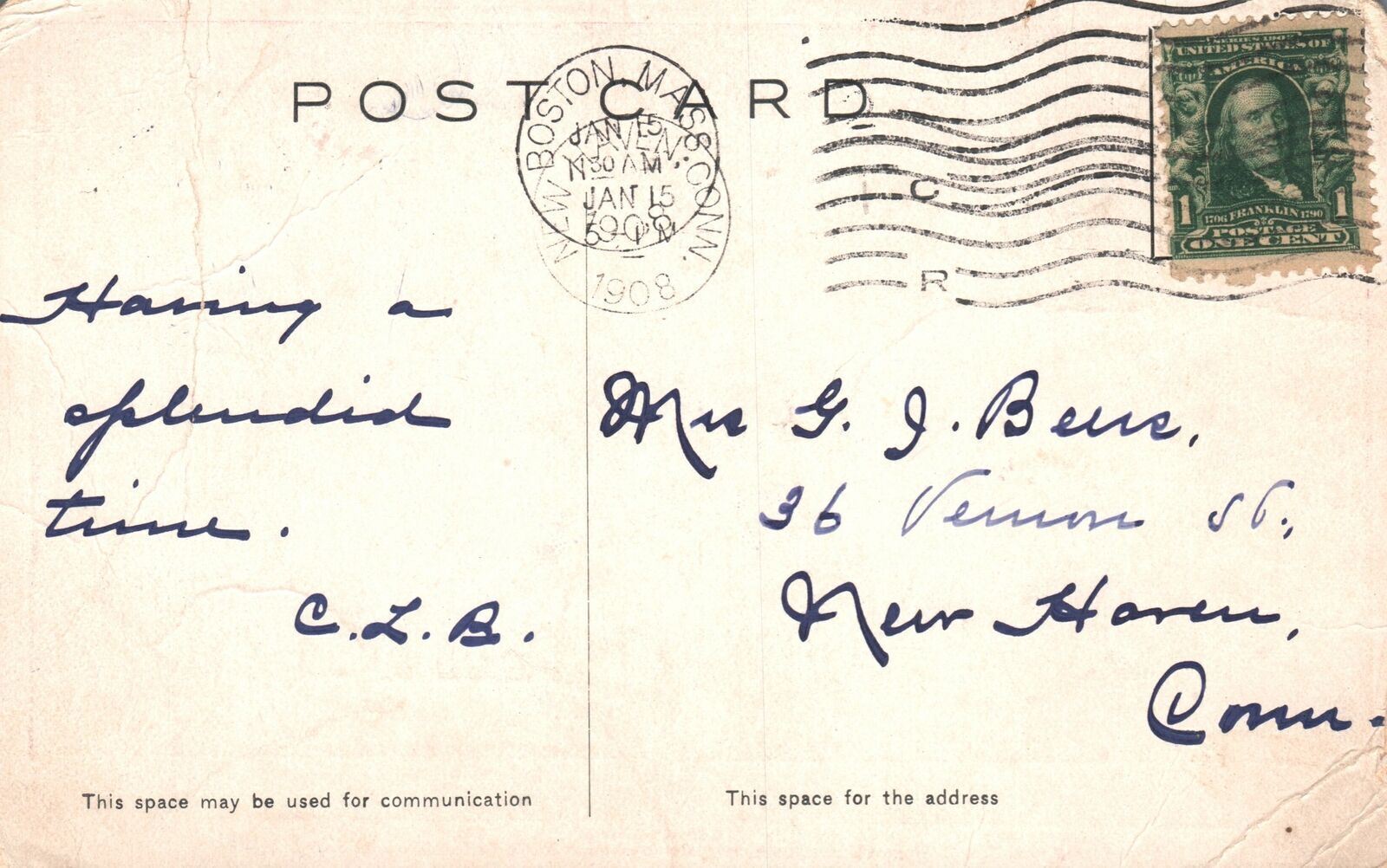 Vintage Postcard 1908 Rathskeller Of The New American House Boston ...