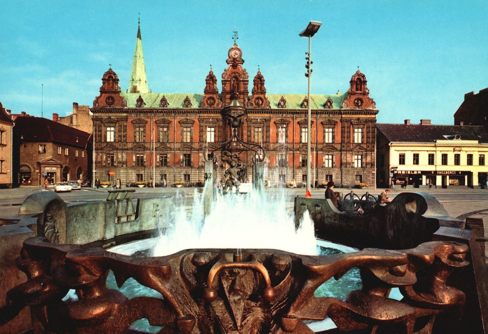 Postcard Malmo Radhuset Fountain Historical Town Hall Malmö Sweden ...