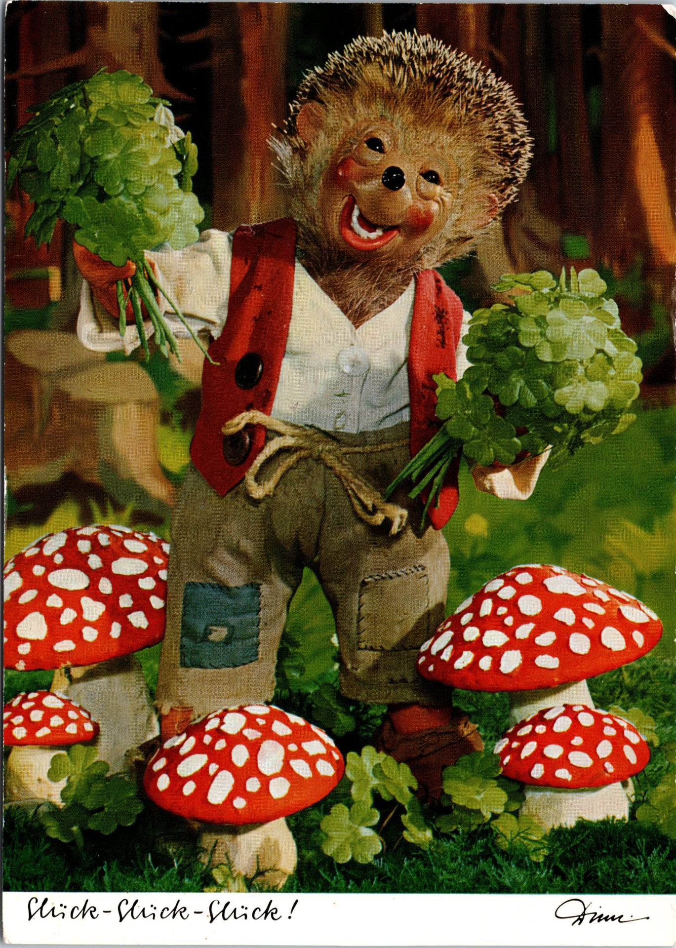 Vintage Continental Size Postcard Mecki the Hedgehog 1970s Famous ...