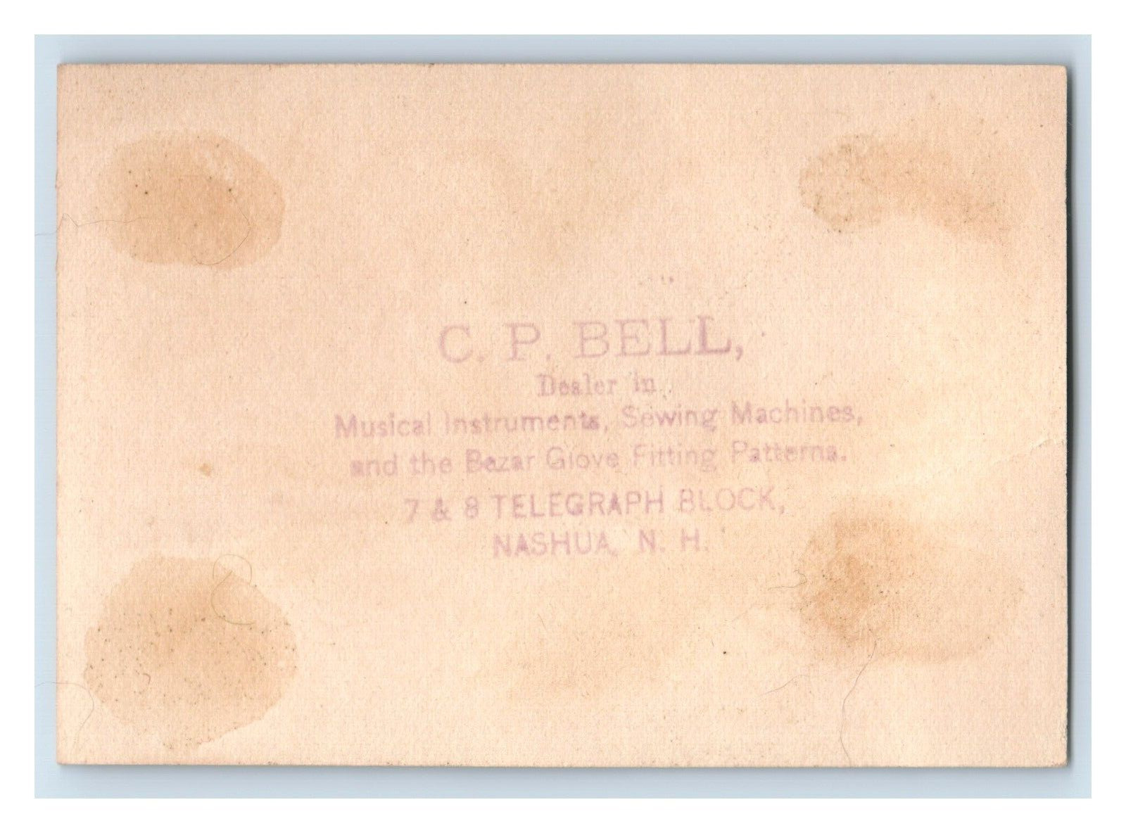 1880s C.P. Bell Dealer Musical Instruments & Sewing Machines P197 ...